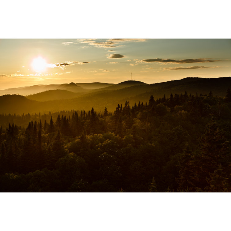 Alpen Home Sunset In The Fog by Jeff_Rivard - Wrapped Canvas Print ...