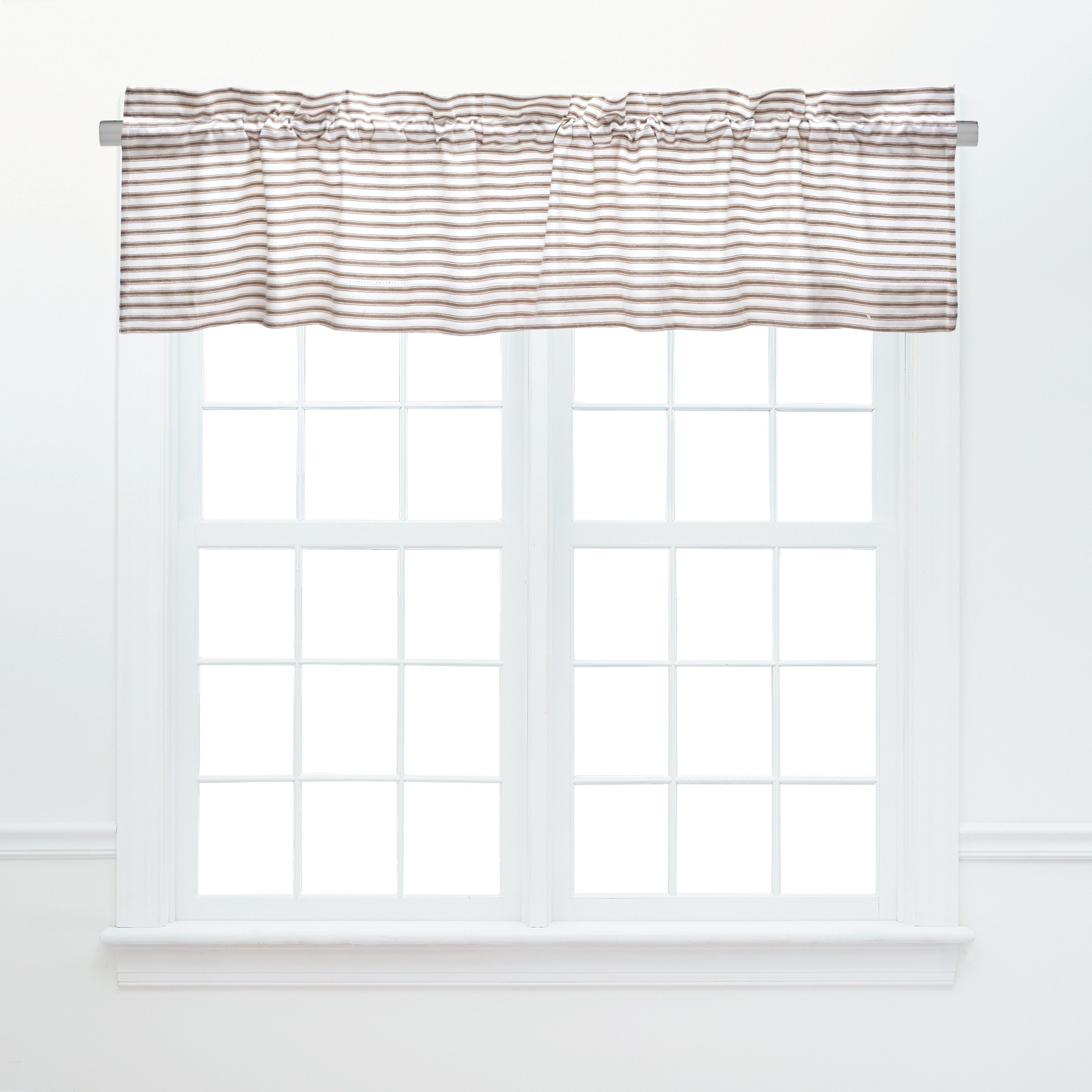 C&F Home Striped Cotton Tailored 72'' W Window Valance in | Wayfair
