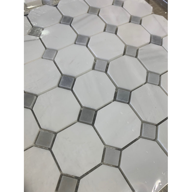 Stone & Tile Shoppe, Inc. Marble Octagon and Dot Mosaic Wall & Floor ...