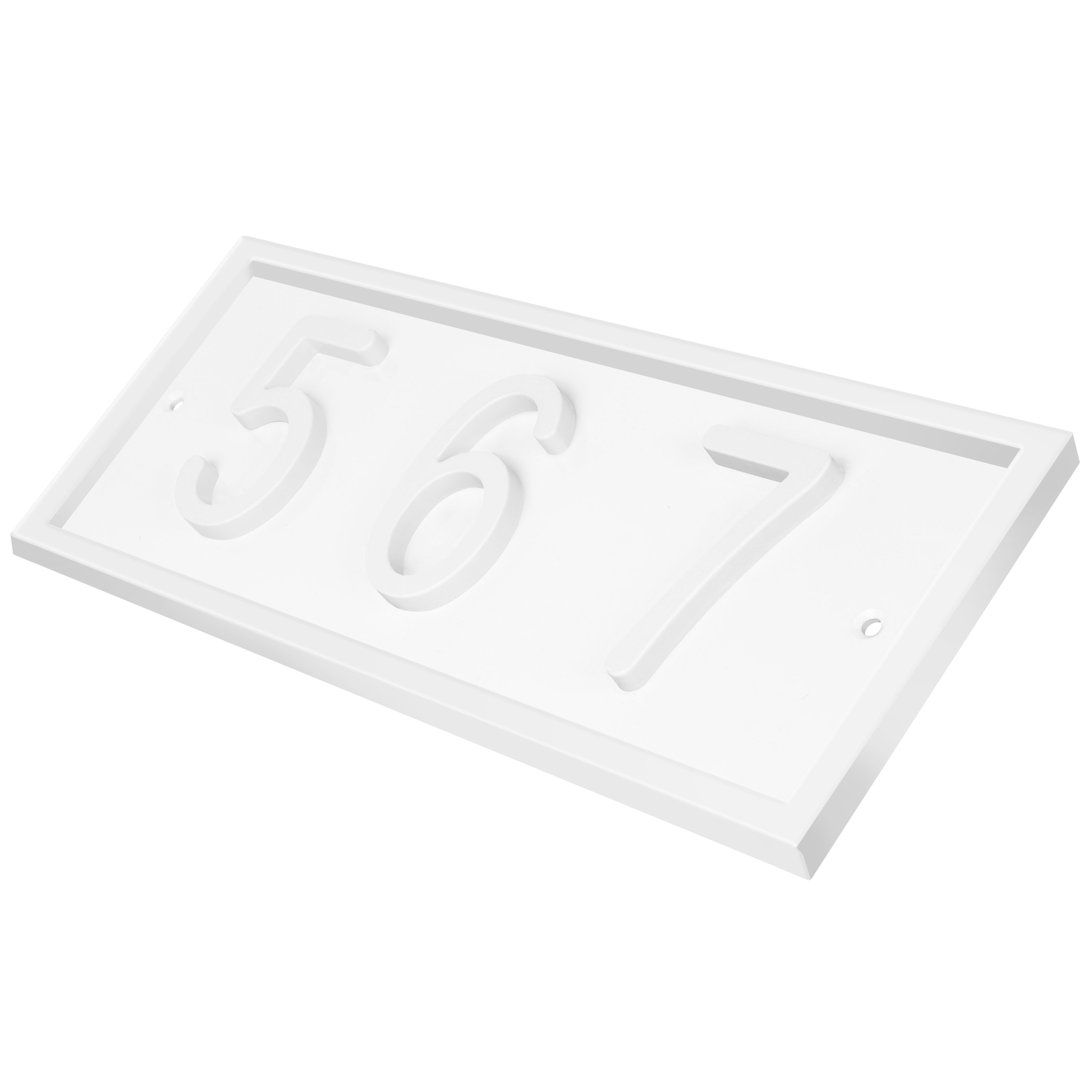 Royal Shade Flush Mount Horizontal AFramed Aluminum Address Plaque ...