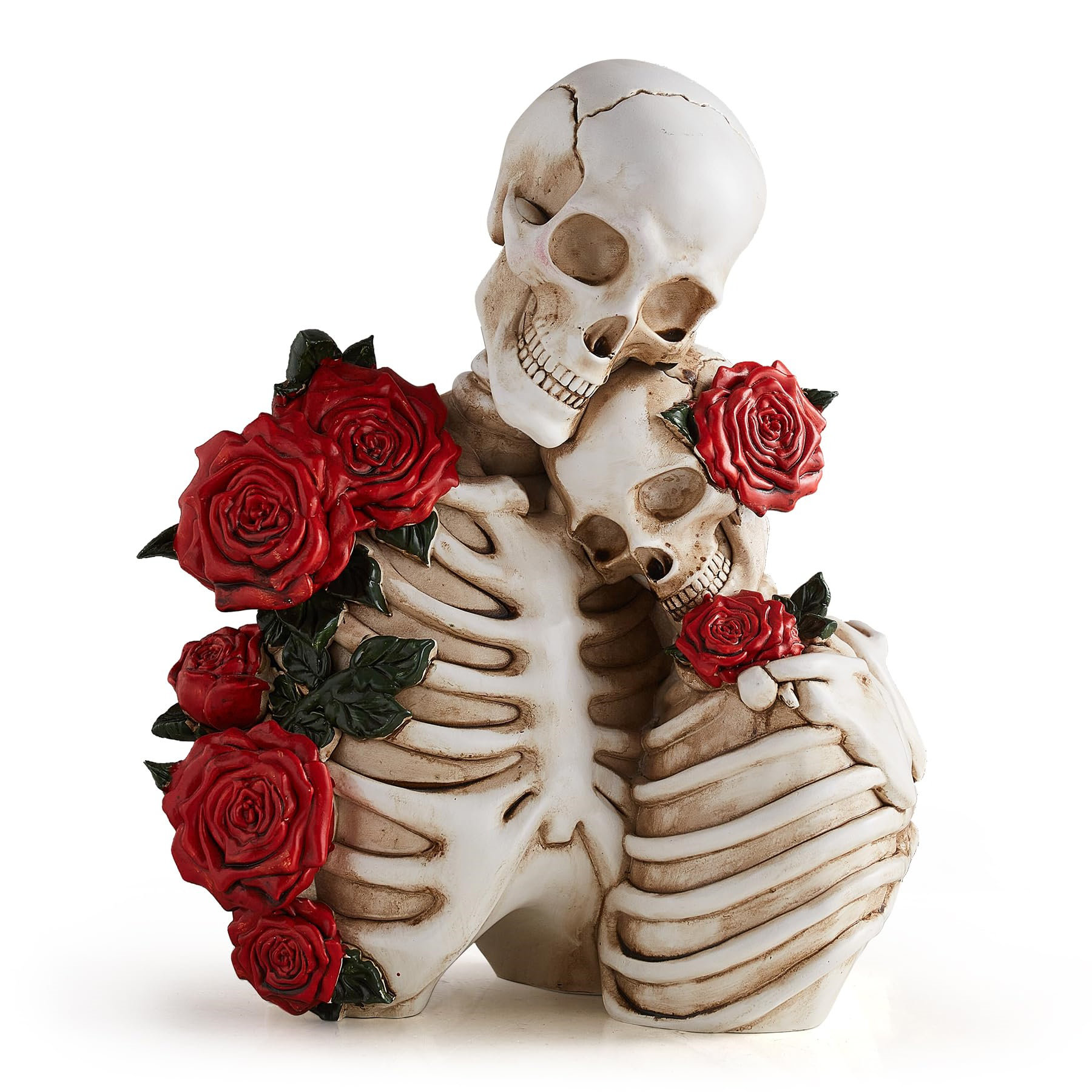 House of Hampton® Gothic Skeleton Couple Statue – Spooky Wedding & Home ...