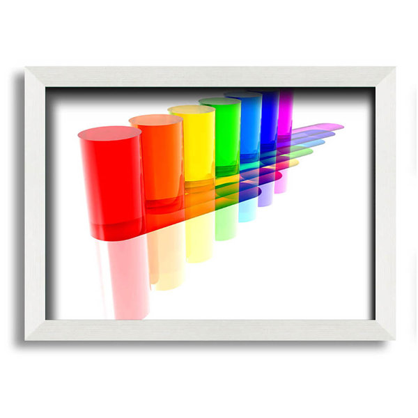 Ivy Bronx Rainbow Tubes Framed Print Wall Art | Wayfair.co.uk