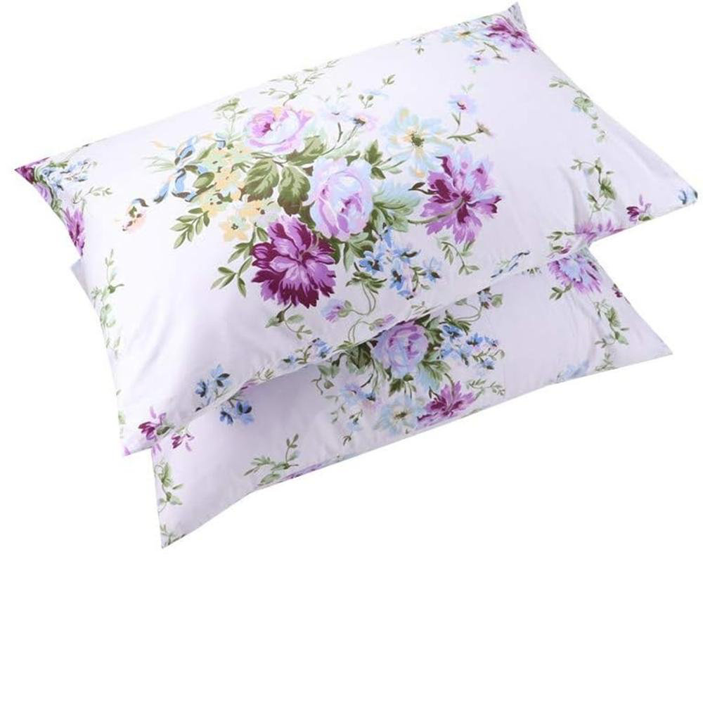 BETOFUL 2 Piece Cotton Pillow Cases Floral | Wayfair