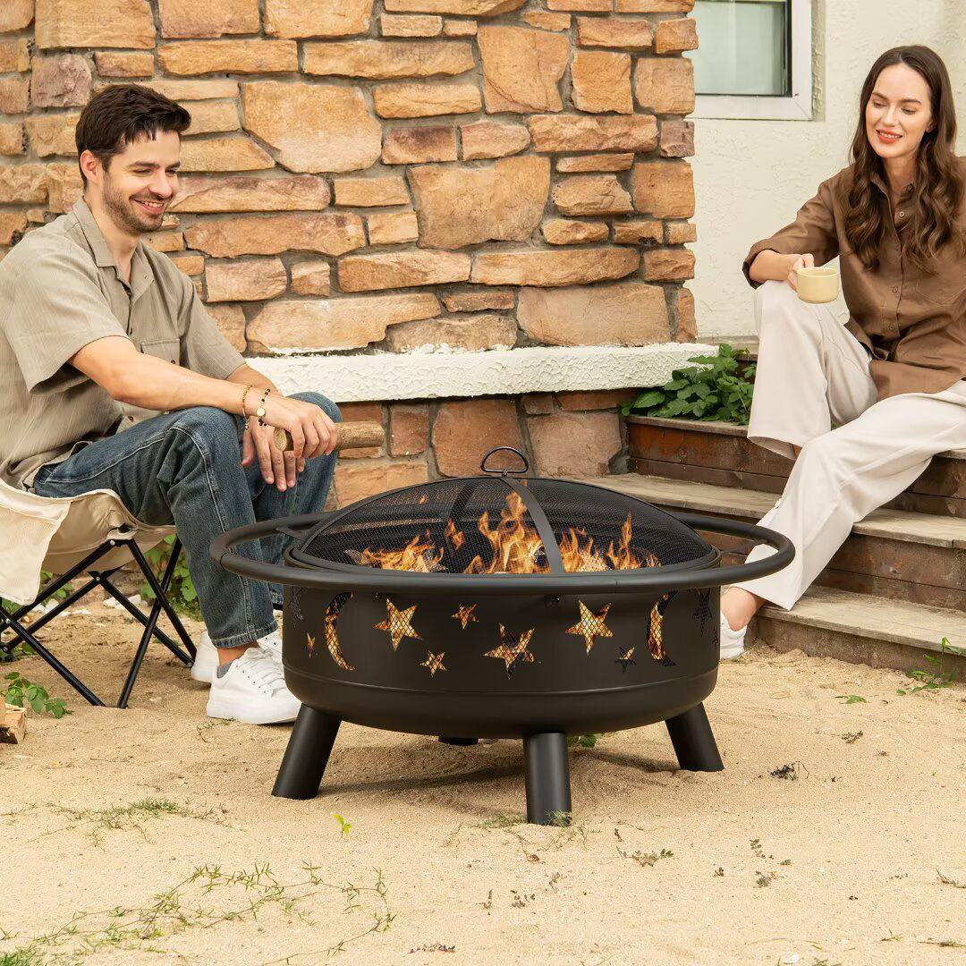 Ebern Designs Smokeless Fire Pit,Outdoor Wood Burning Fireplace | Wayfair
