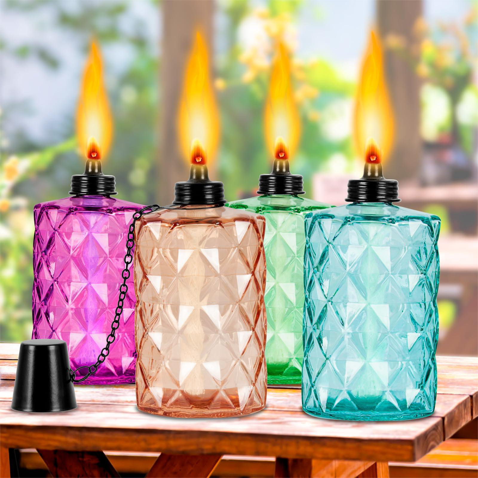 ALHAMBRA 6'' Glass Tabletop Torch | Wayfair