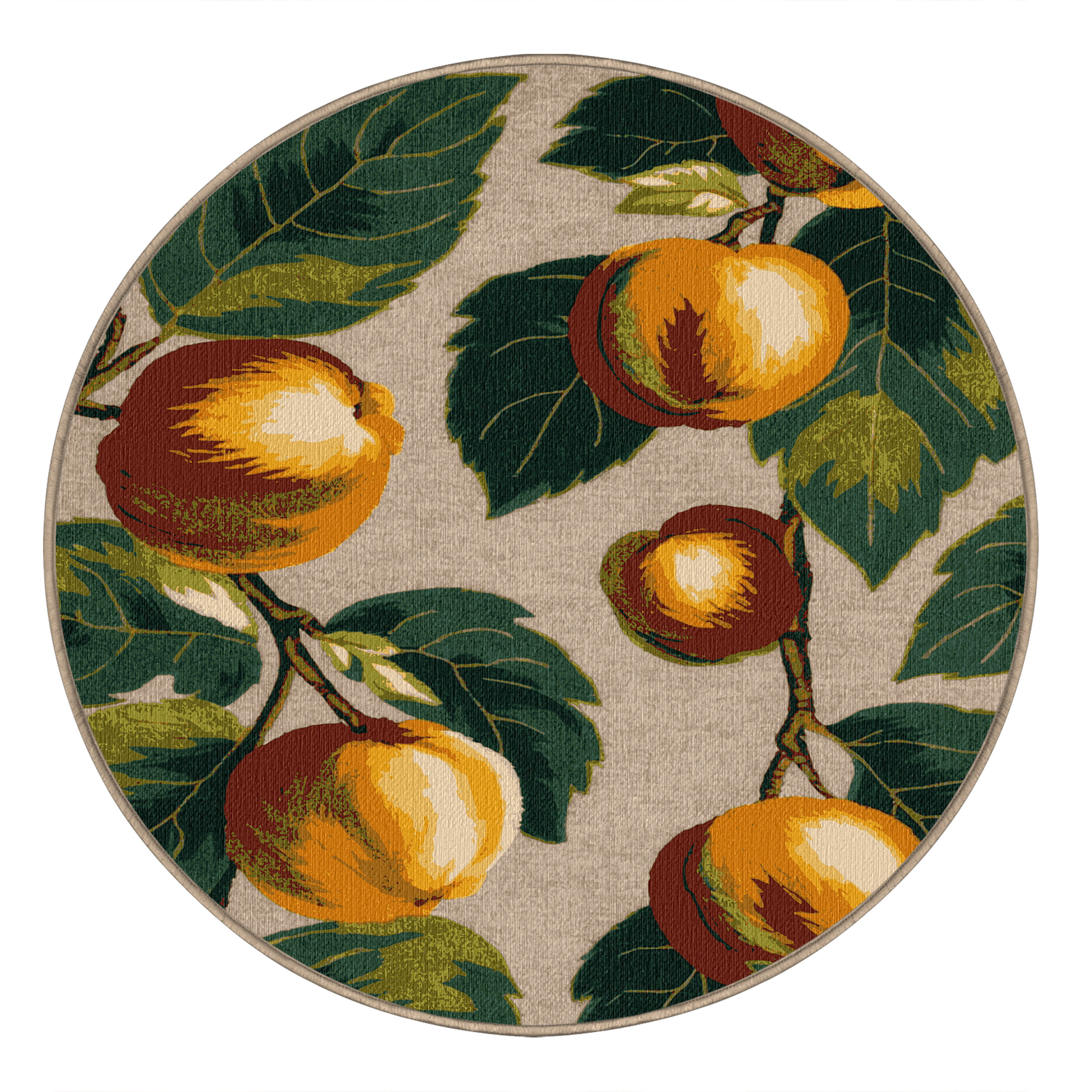 One Allium Way® Washable Medlar Fruits Area Rug | Wayfair