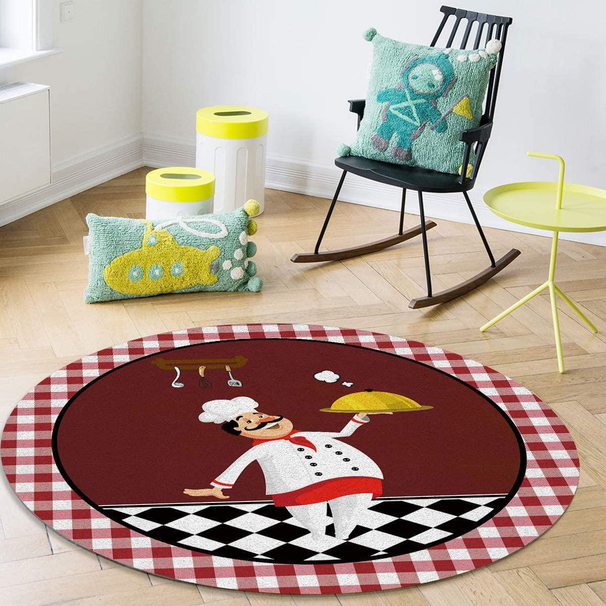 Fleur De Lis Living Round Children''s Room Carpet Kitchen Chef Gourmet ...