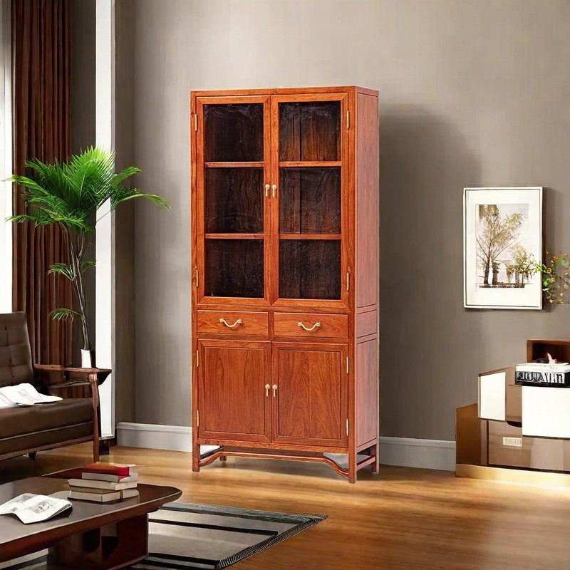 Parttlion New Chinese style storage solid wood bookcase | Wayfair
