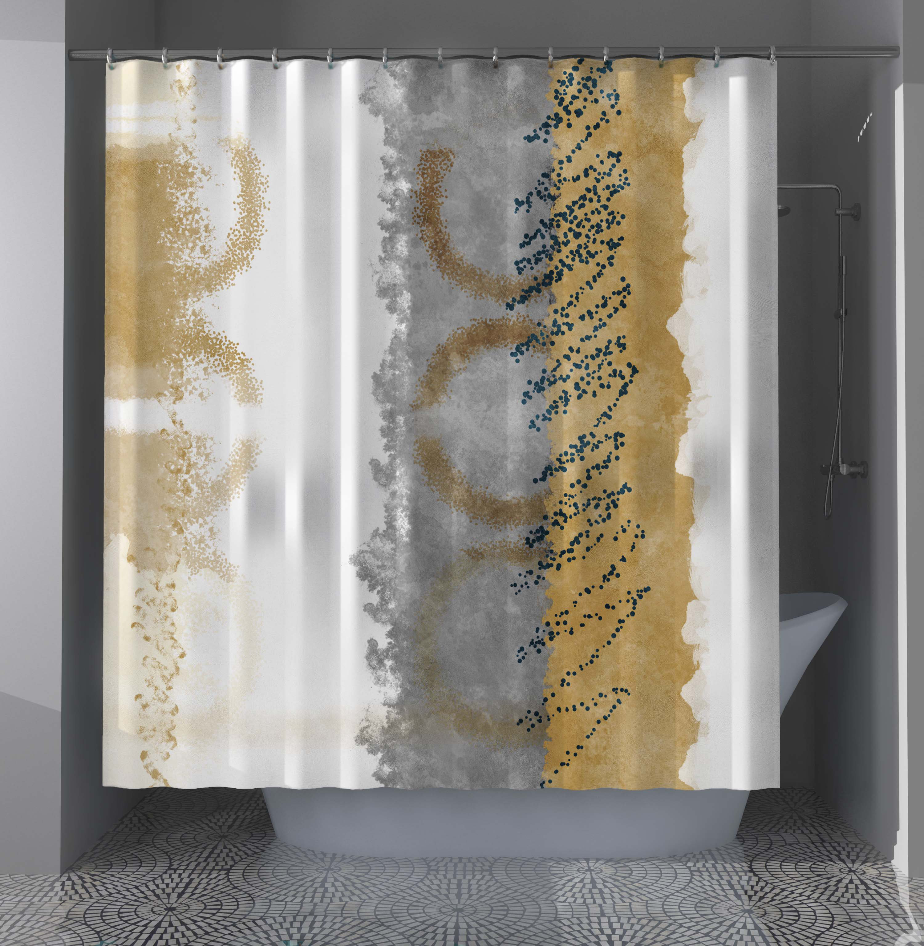 East Urban Home Royal Bits Shower Curtain | Wayfair