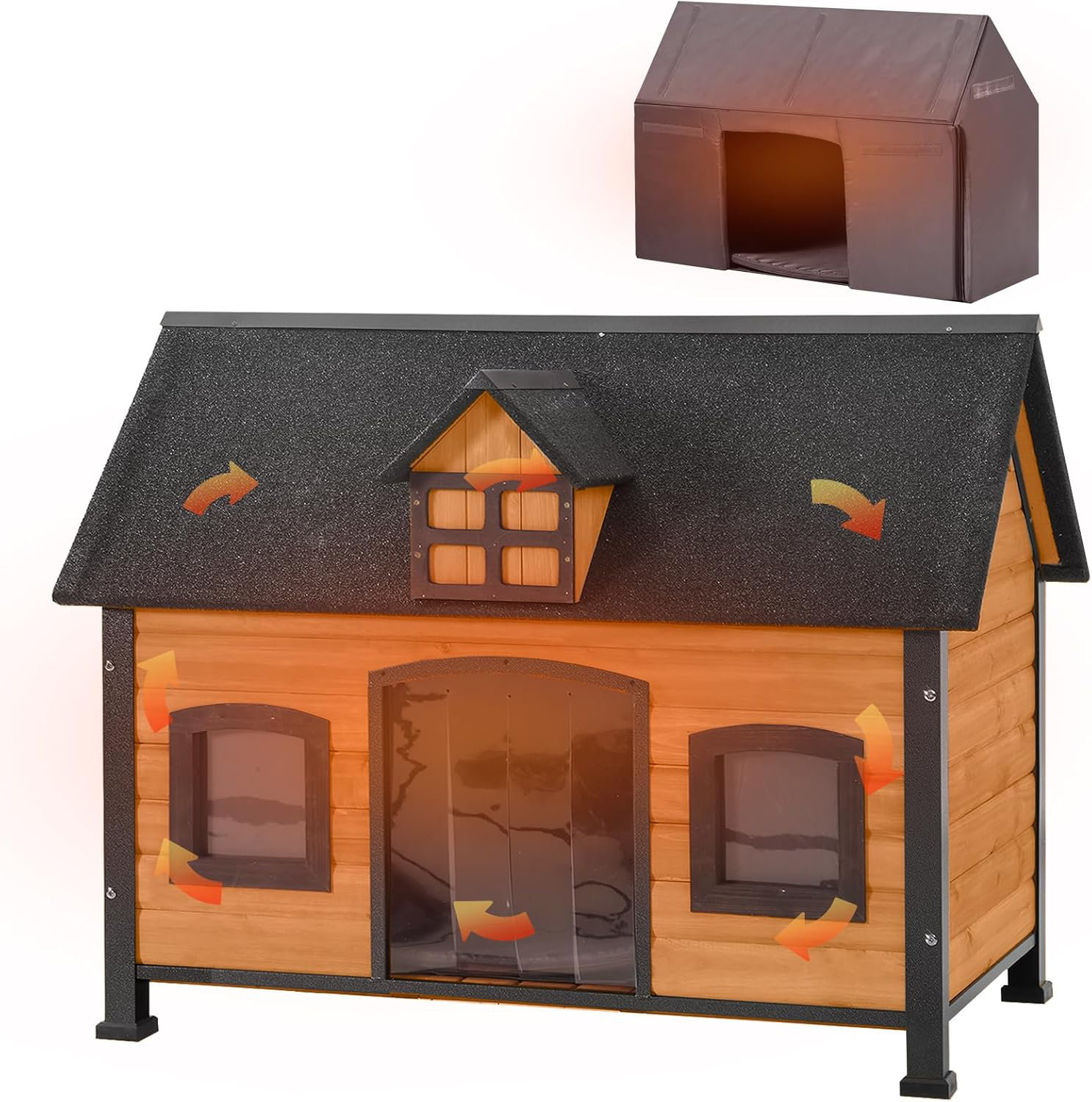 Archie & Oscar™ Lyndhurst Insulated Outdoor Dog House with Insulated ...