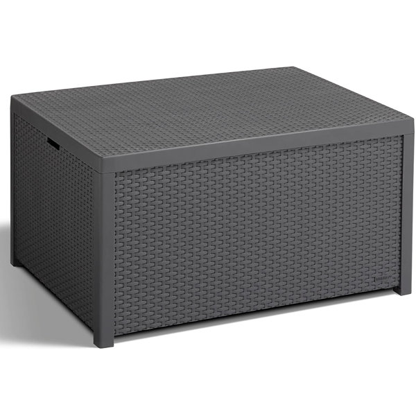 Keter Arica Storage Table Box - Graphite | Wayfair.co.uk