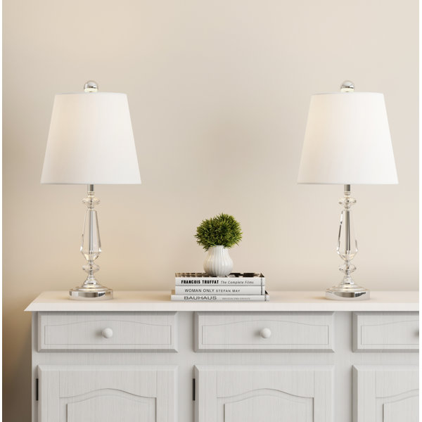 House of Hampton® Jocelynn Crystal Candlestick 24" Crystal Candlestick ...