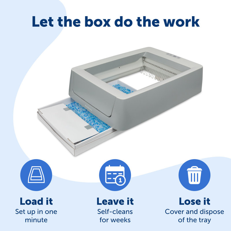 PetSafe® ScoopFree® Crystal Smart Front-Entry Self-Cleaning Litter Box ...