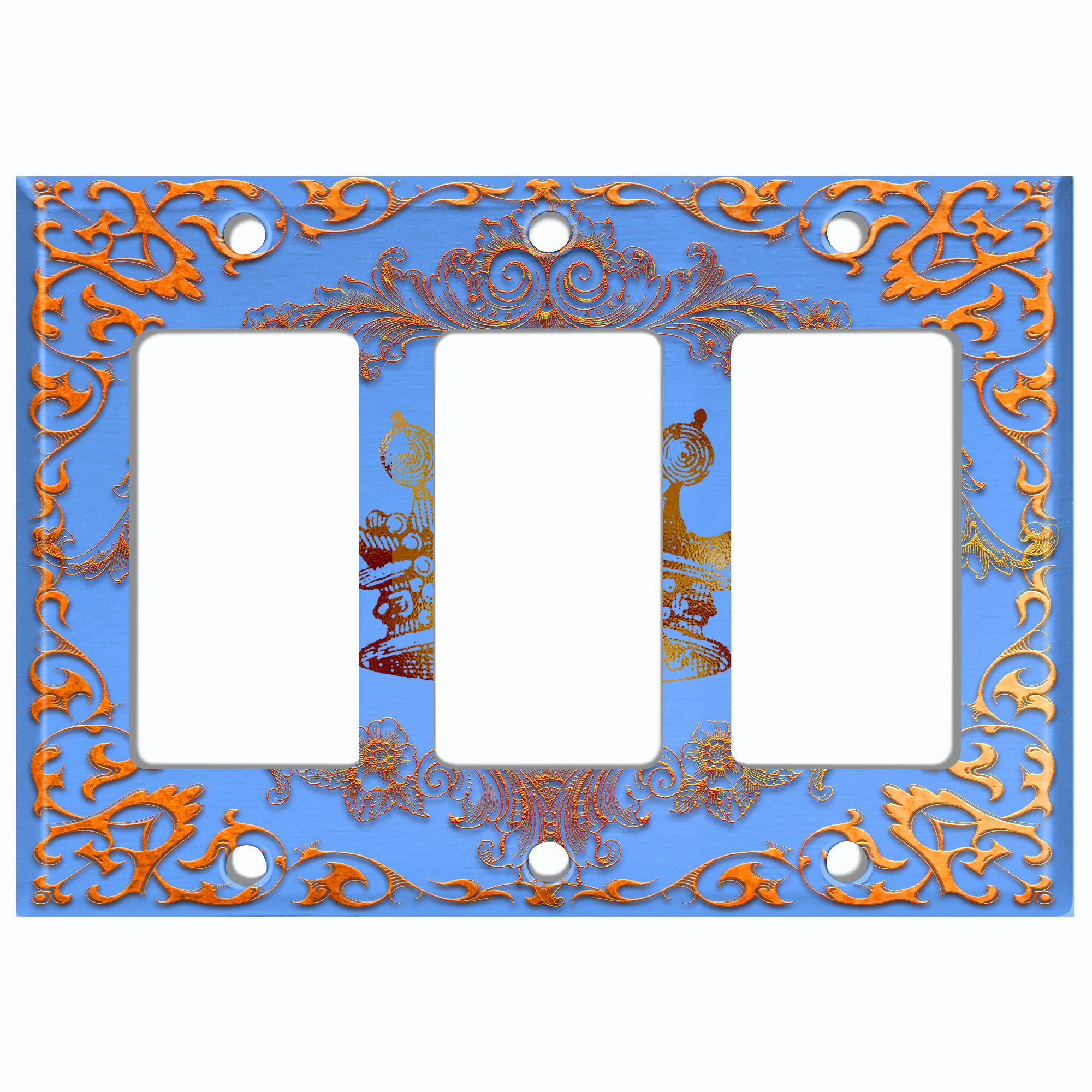 WorldAcc Royal Crown 3-Gang Rocker Wall Plate | Wayfair