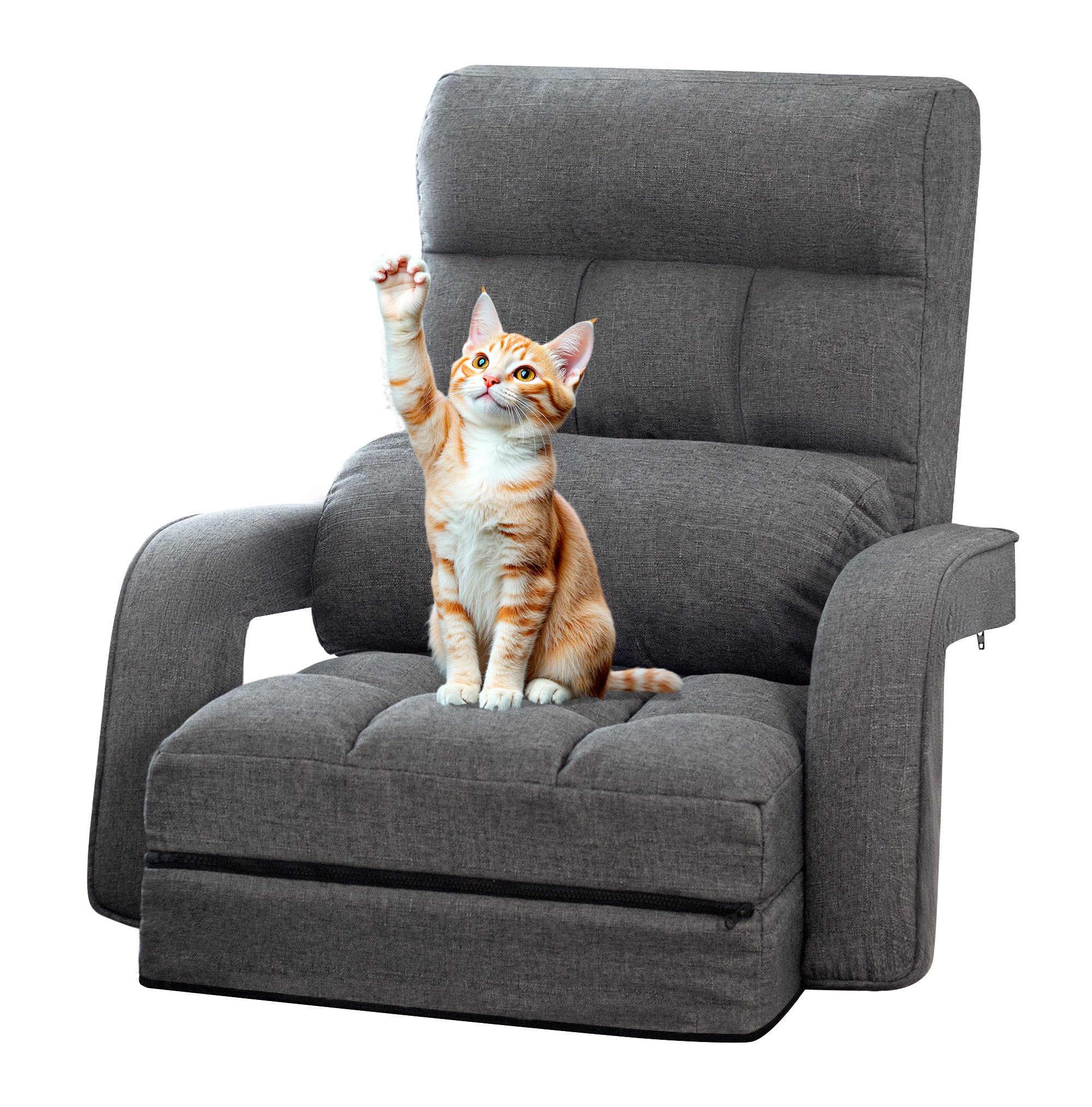 Ivy Bronx Folding Lazy Recliner Folding Gaming Chair Bean Bag Chairs ...