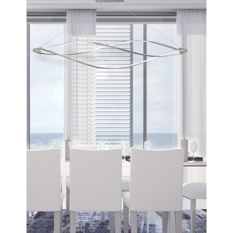 Orren Ellis Selene Light LED Unique / Statement Geometric Chandelier ...