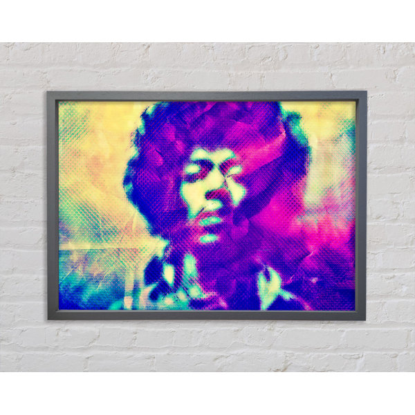 Bright Star Jimi Hendrix Blur - Single Picture Frame Print on Canvas ...