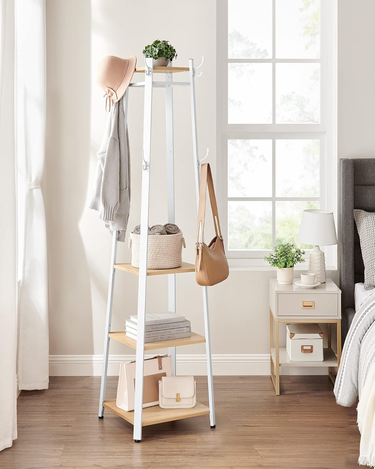 Williston Forge Coat Rack, Coat Stand With 3 Shelves | Wayfair.co.uk