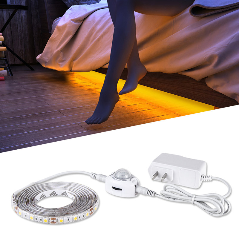 YI LIGHTING LED 5ft Motion Activated Strip Light Plug-in Night Light ...