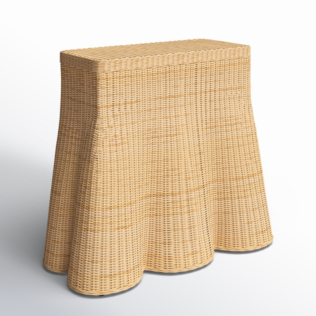 Birch Lane™ Cabo 36" Scalloped Rattan Console Table & Reviews | Birch Lane