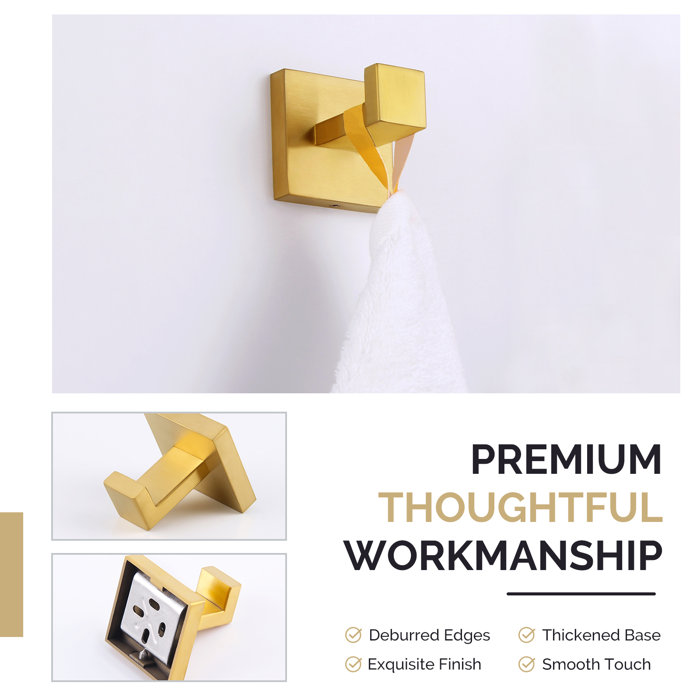 AngleSimple Stainless Steel Bathroom Wall Mounted Robe Hook & Reviews ...