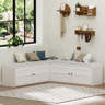 Latitude Run® L-Shape Storage Bench With Cushion, With Storage Space ...