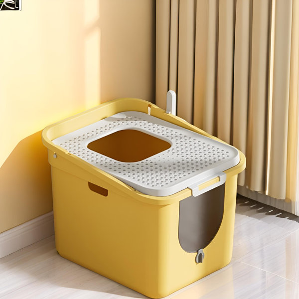 Tucker Murphy Pet™ Top In Type Cat Litter Box, Oversized, Fully ...