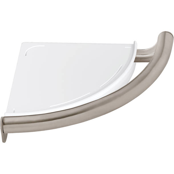 41316-RB,PN Delta Bath Safety Grab Bar with Corner Shelf & Reviews ...