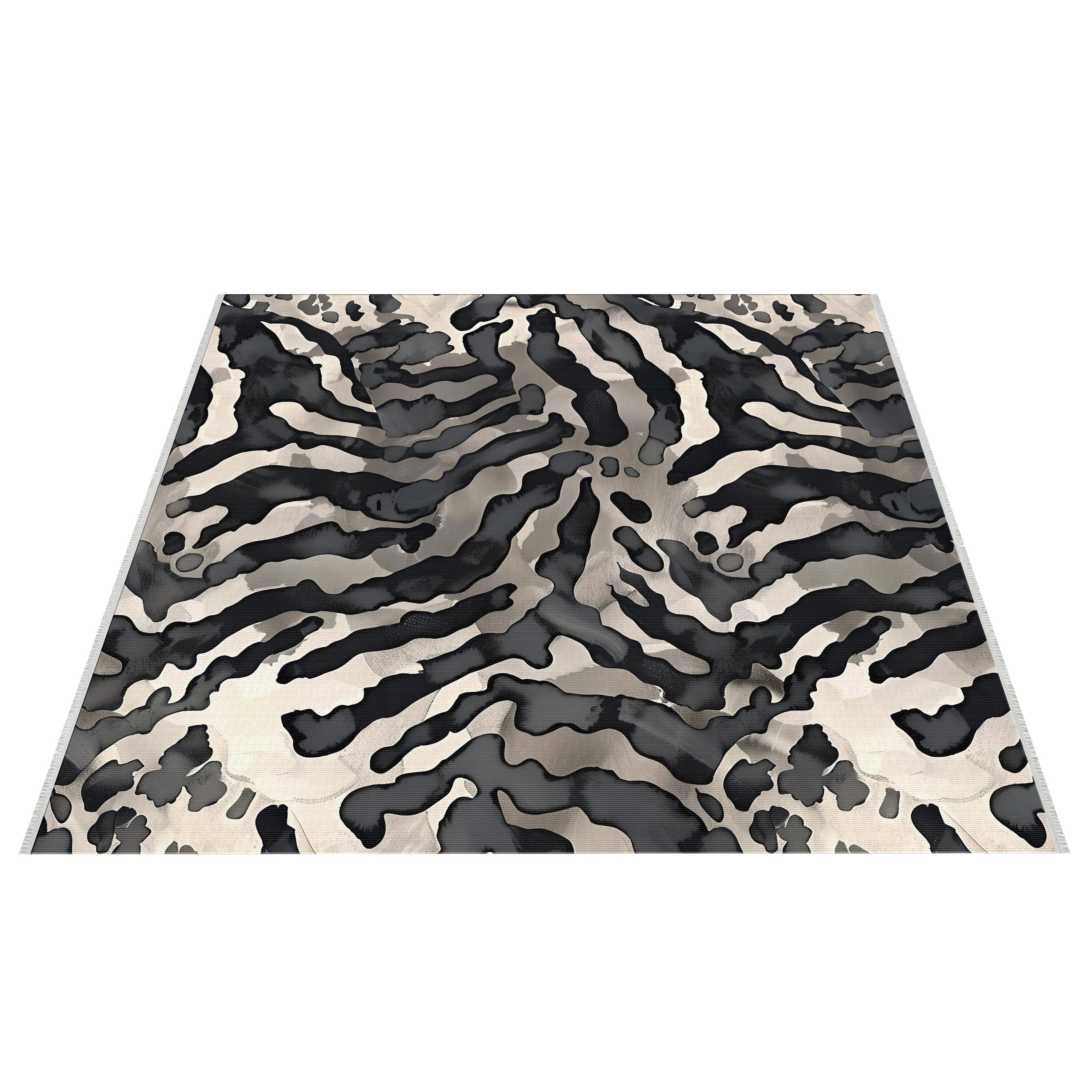 Orren Ellis Bold Zebra-Print Area Rug - Wayfair Canada