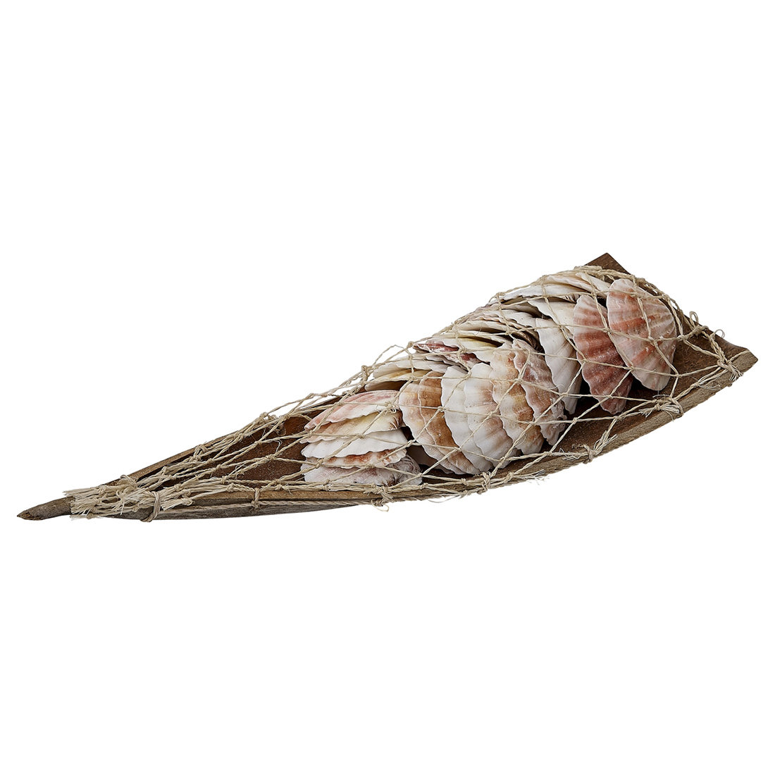 Rosecliff Heights 2 Nester Pecten Shells In Wood Boats Sculpture Set ...