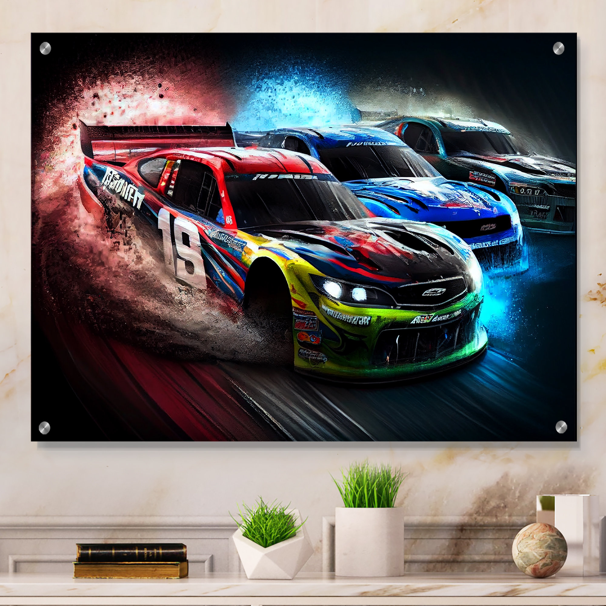 17 Stories American Stock Car Racing V - Cars Race Car Acrylic Wall Art ...