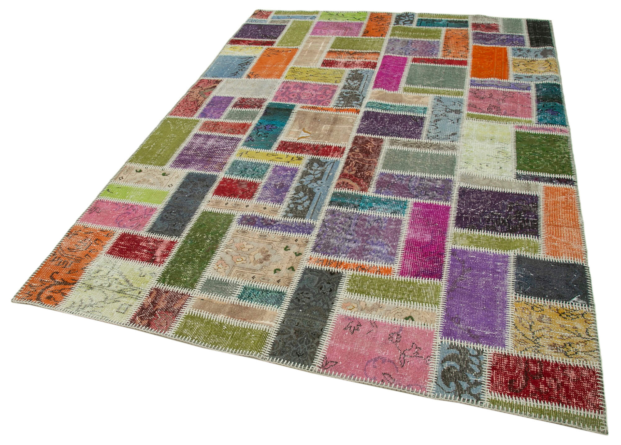 Bungalow Rose Zadin Patchwork Machine Woven Rectangle 5'9" x 8'4 ...
