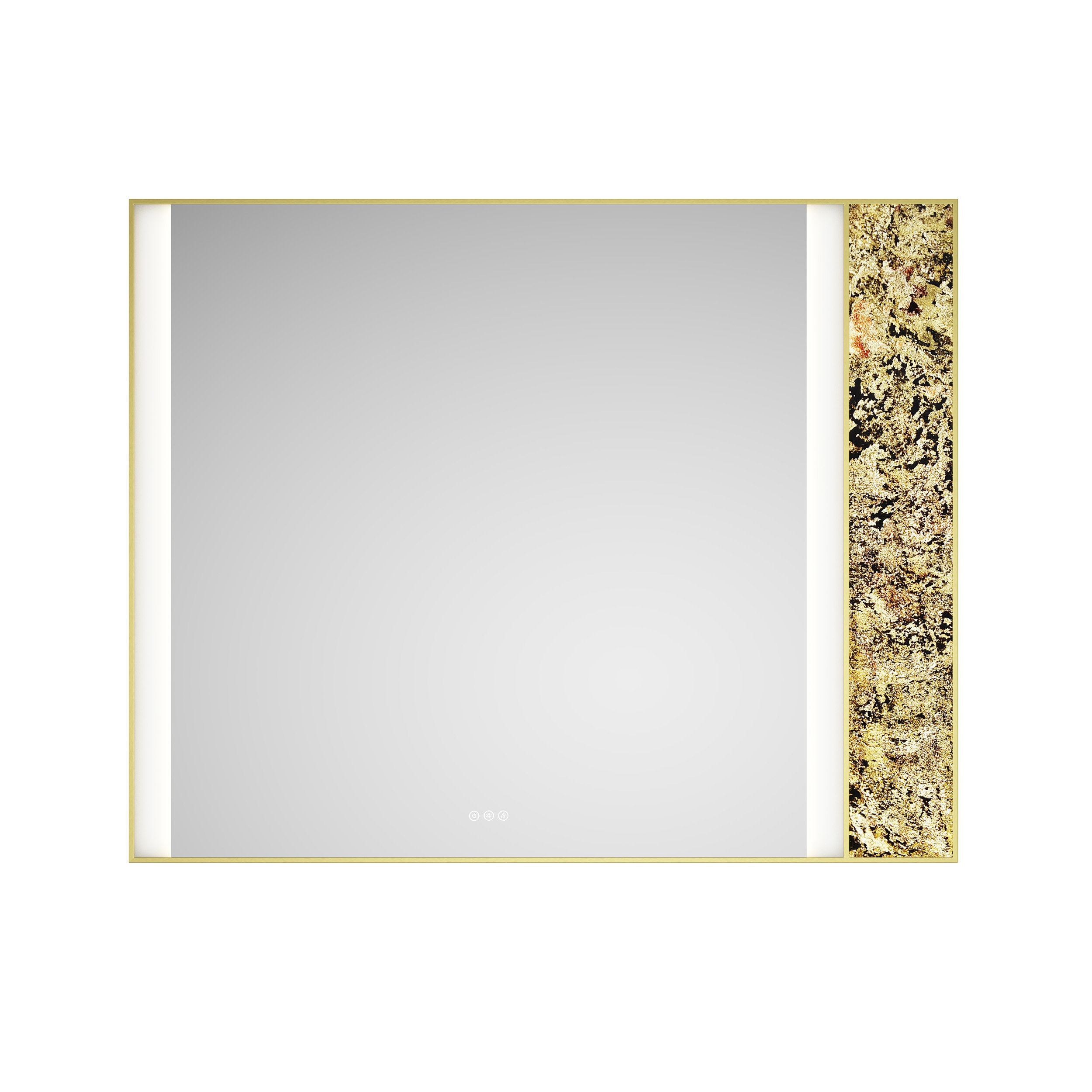 LIYU 60in. W x 48 in. H LED Lighted Bathroom Wall Mounted Mirror with ...