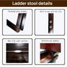 Ophelia & Co. 3 Step Stool Wooden Folding Ladder Chair Thickened ...