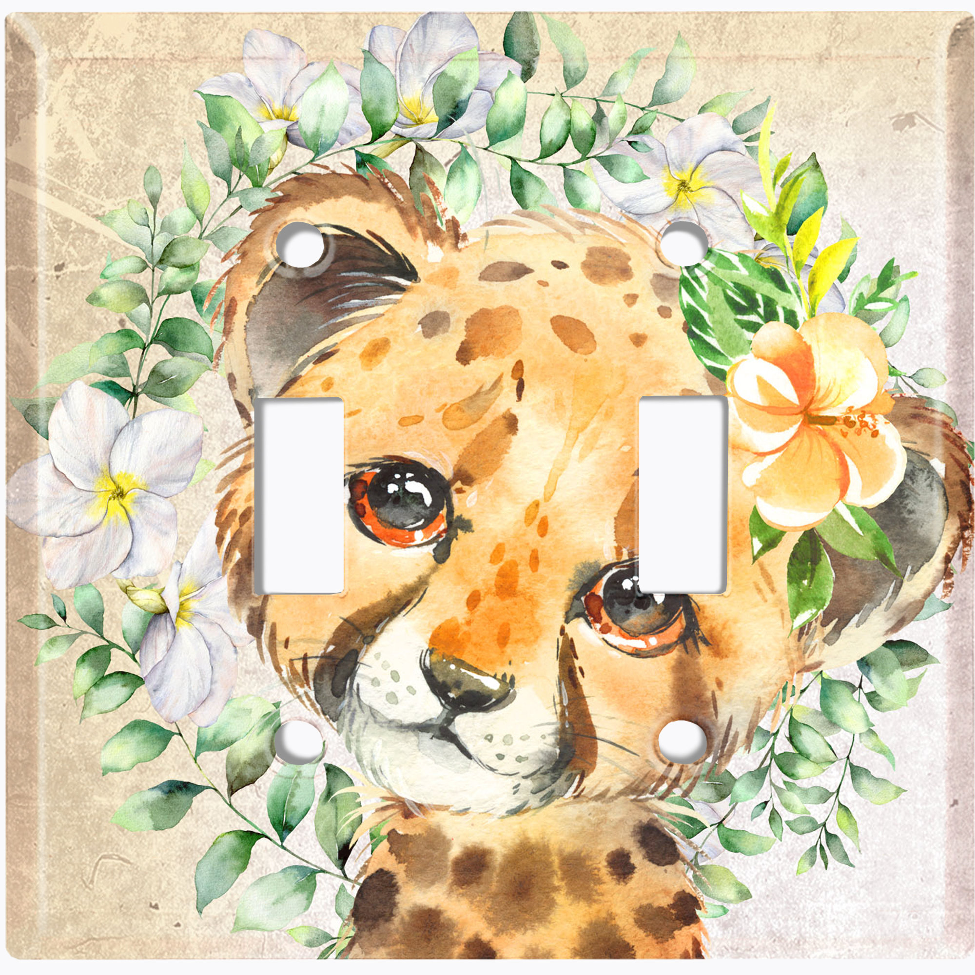 WorldAcc Metal Light Switch Plate Outlet Cover (Cute Animal Tiger ...