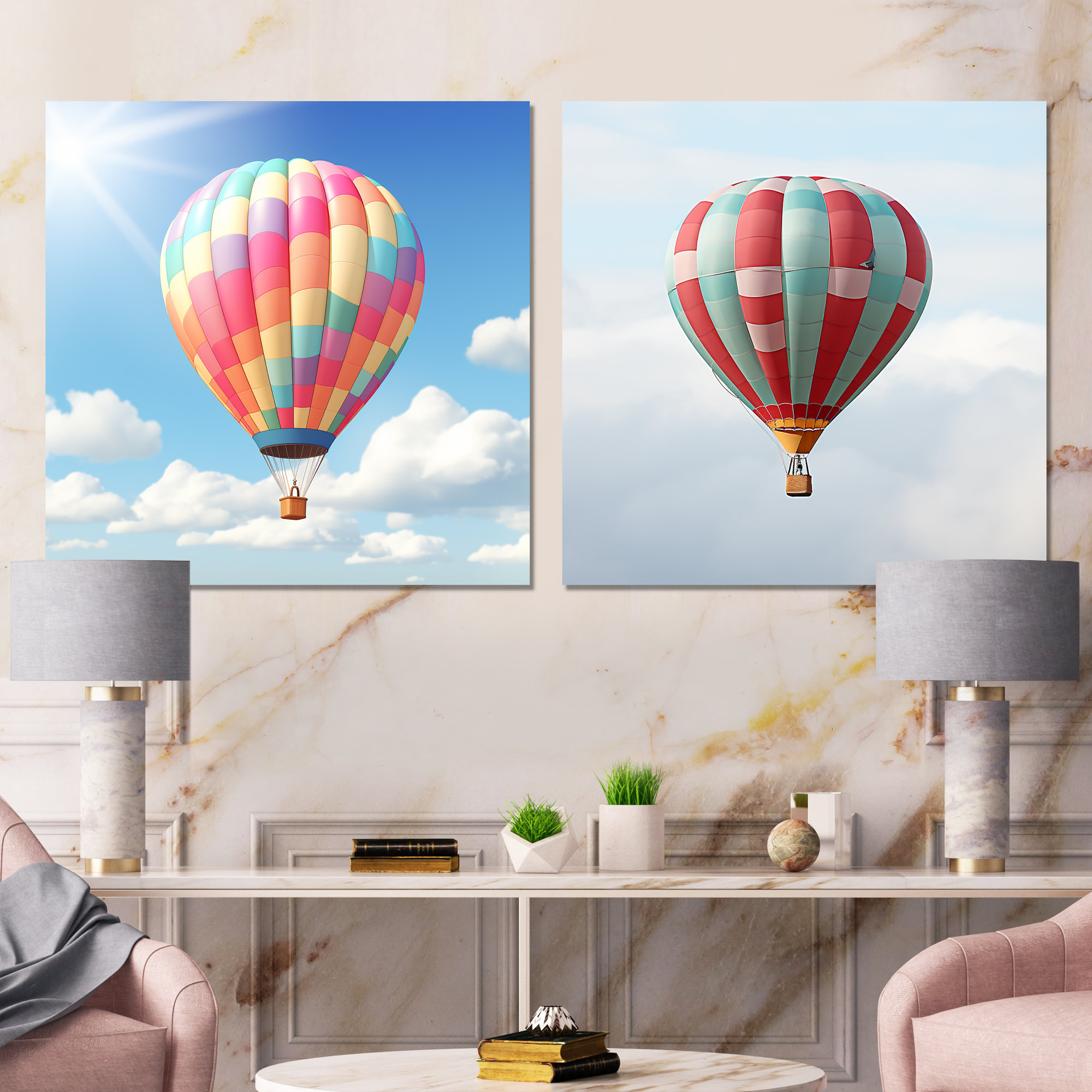 Ebern Designs Hot Air Balloon In The Sky I - Hot Air Balloon Wall Art ...
