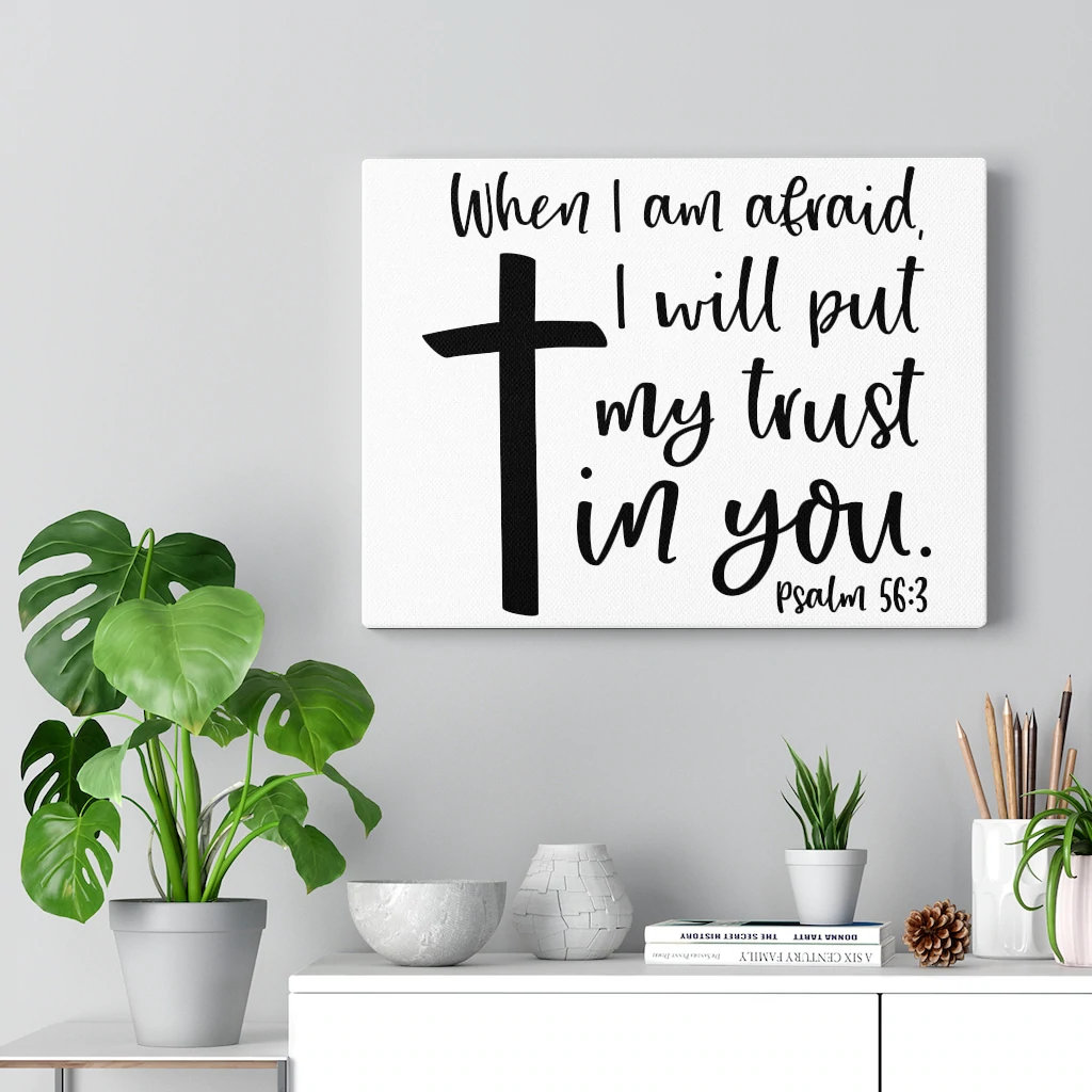 Trinx My Trust In You Psalm 56:3 Christian Wall Art Bible Verse Print ...