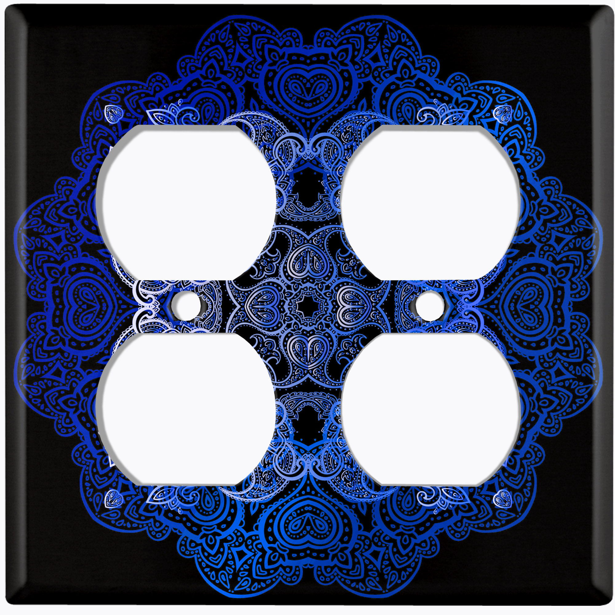 WorldAcc Mandala Circle 2-Gang Duplex Outlet Wall Plate | Wayfair