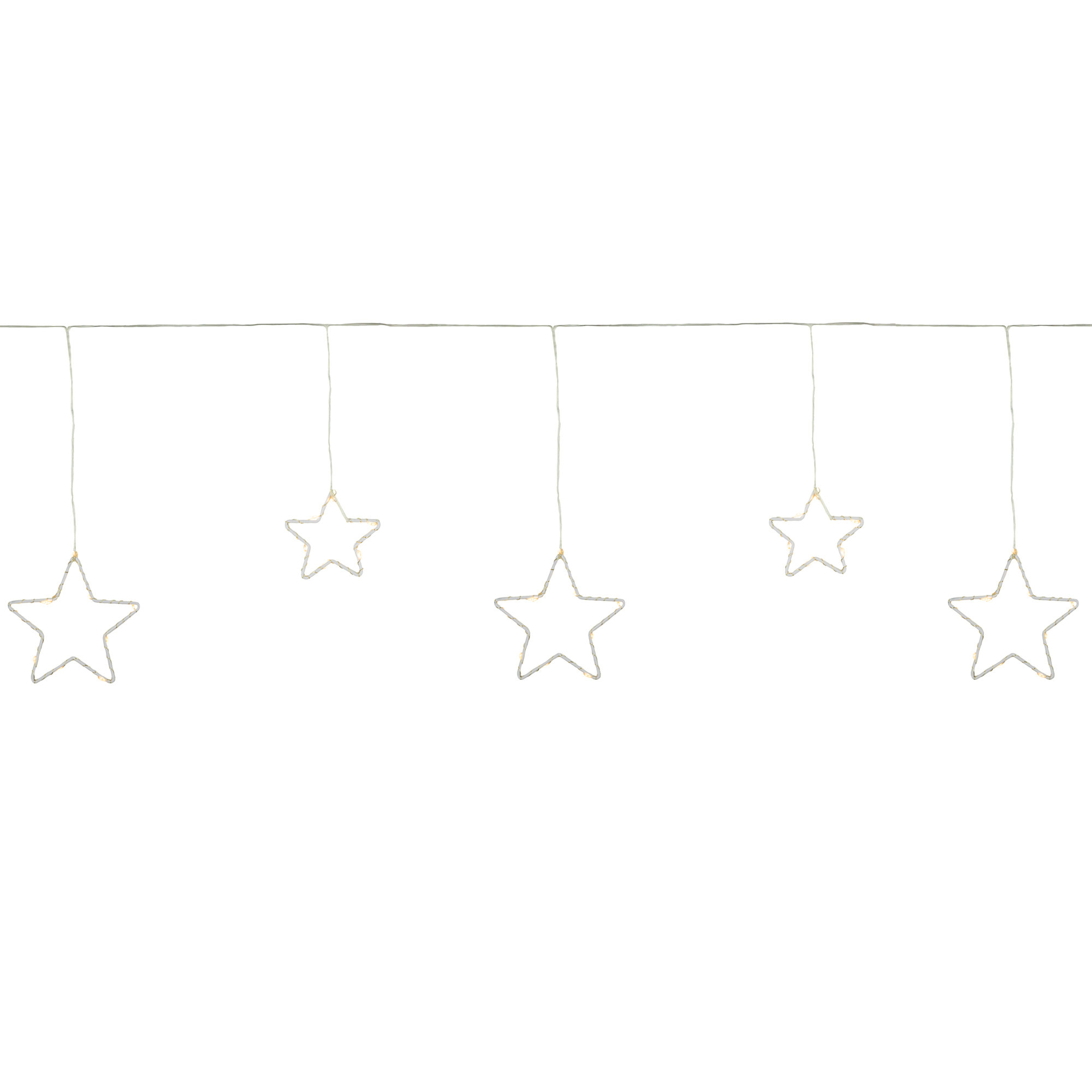 Northlight Seasonal LED Lighted Stars Christmas Garland 4ft Warm White ...