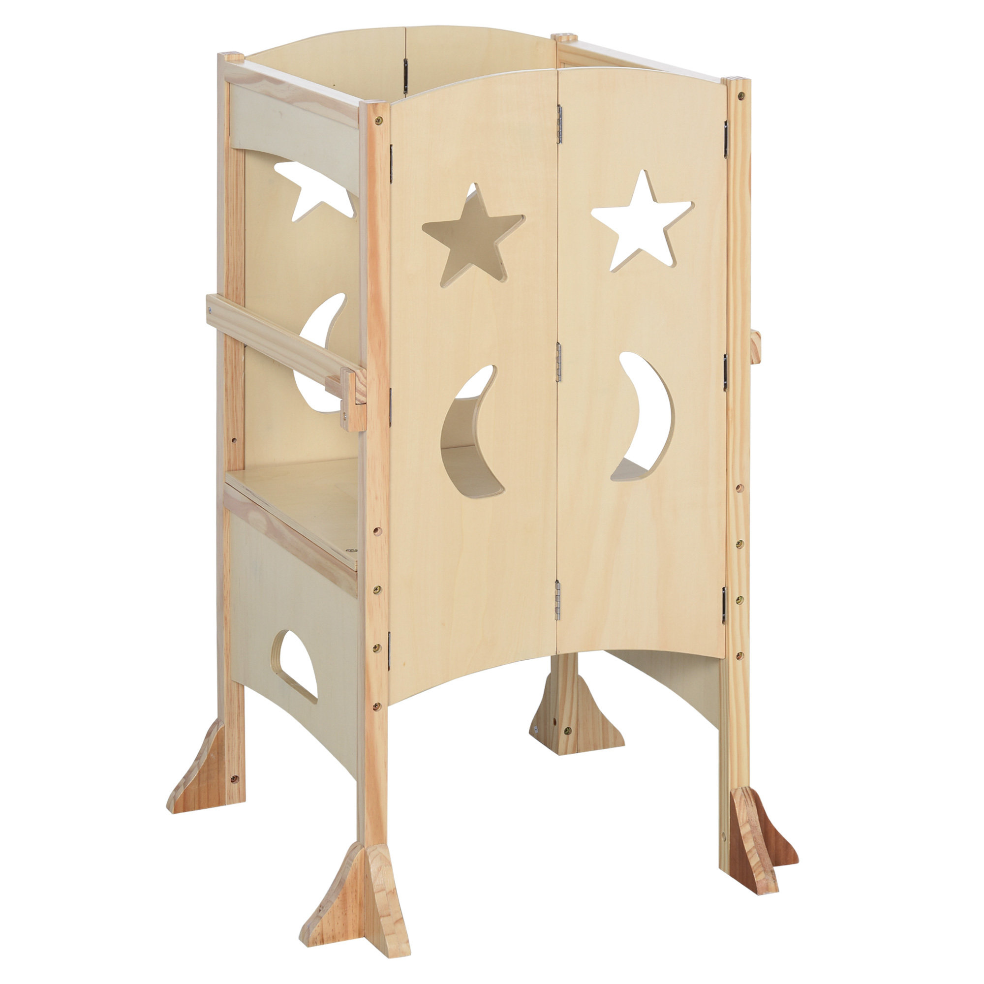 Hokku Designs Foldable Safety Wooden Step Stool Mdf Modern Kitchen Aid ...