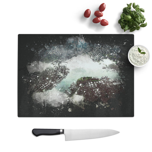 East Urban Home Seattle Skyline Vol.2 Paint Splash Chopping Board ...