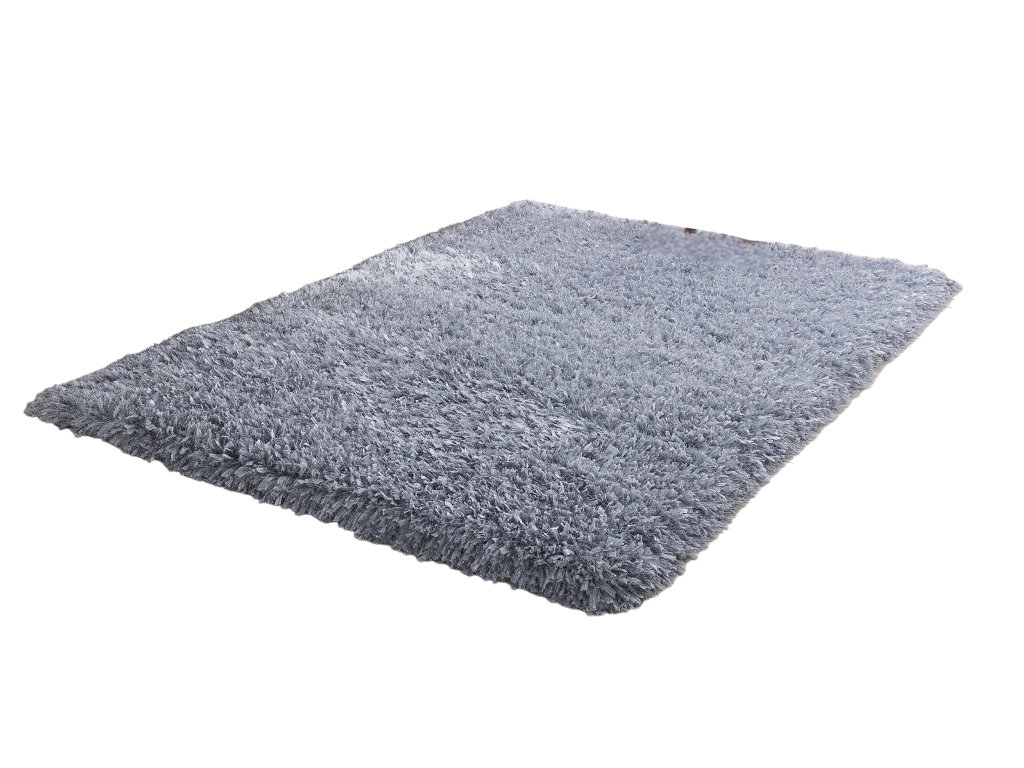 Everly Quinn 5' x 7' Silver Shag Hand Tufted Area Rug | Wayfair