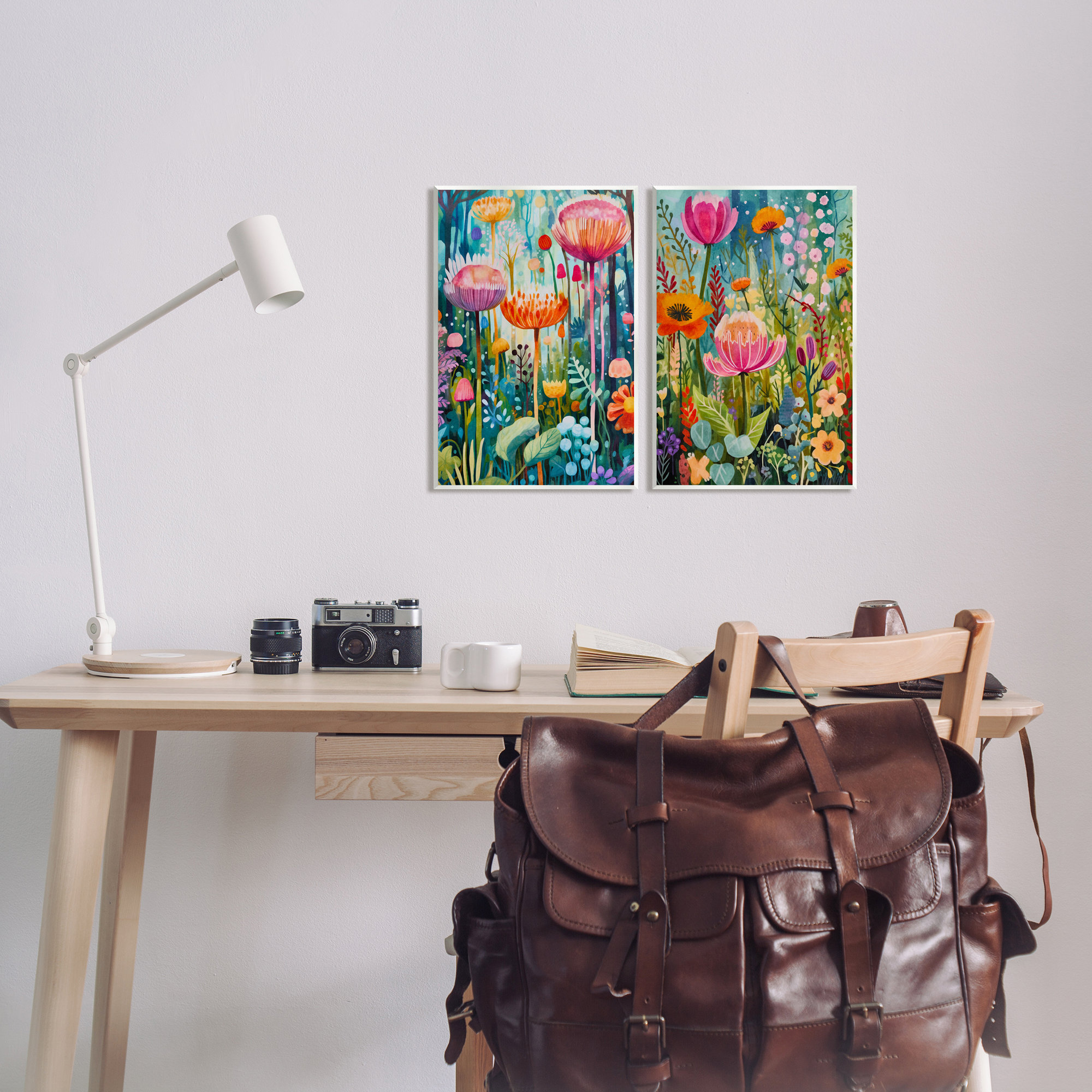 Stupell Industries Whimsical Gardens Landscape On MDF 2 Pieces by LSR ...