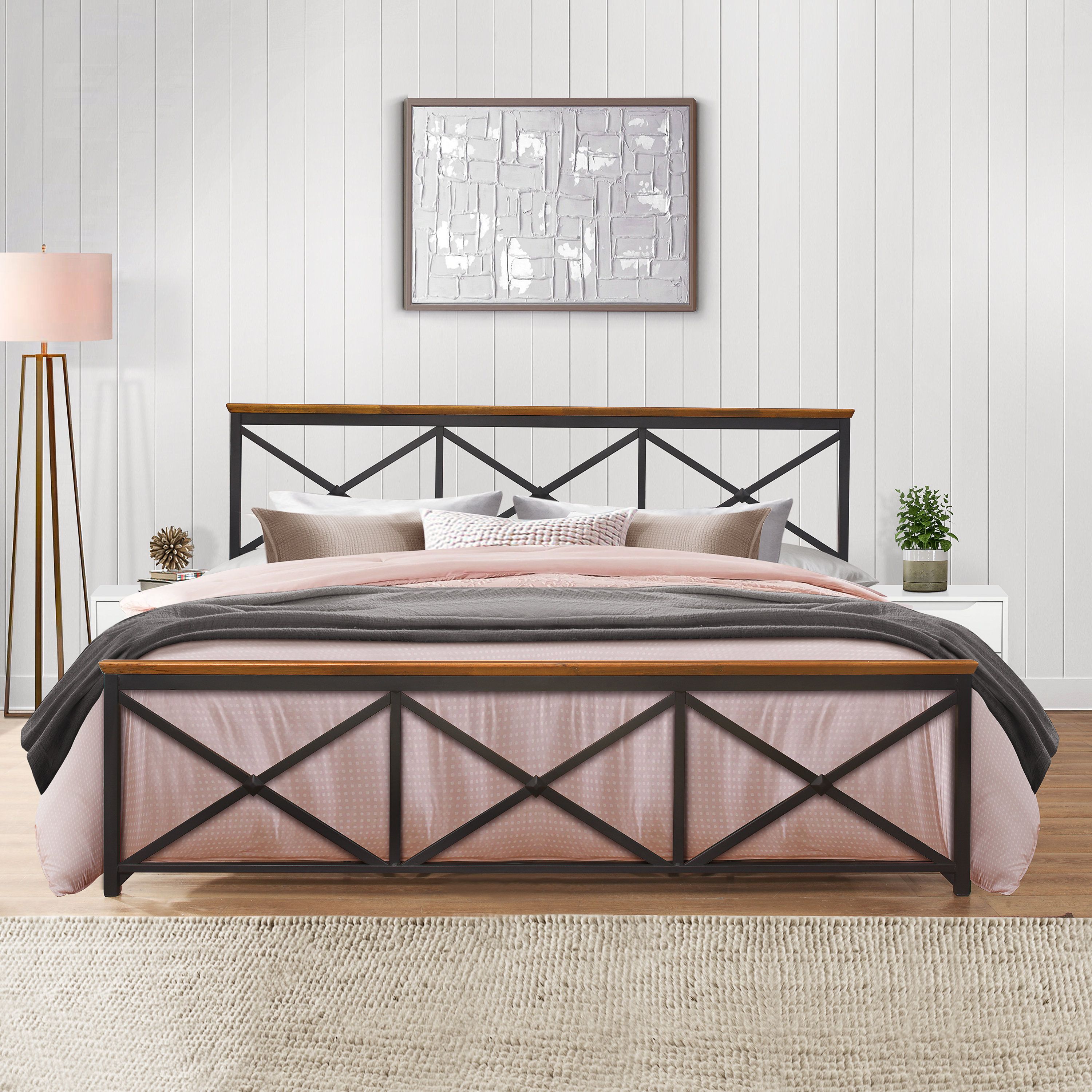 Laurel Foundry Modern Farmhouse Hagood Metal Open-Frame Bed & Reviews ...