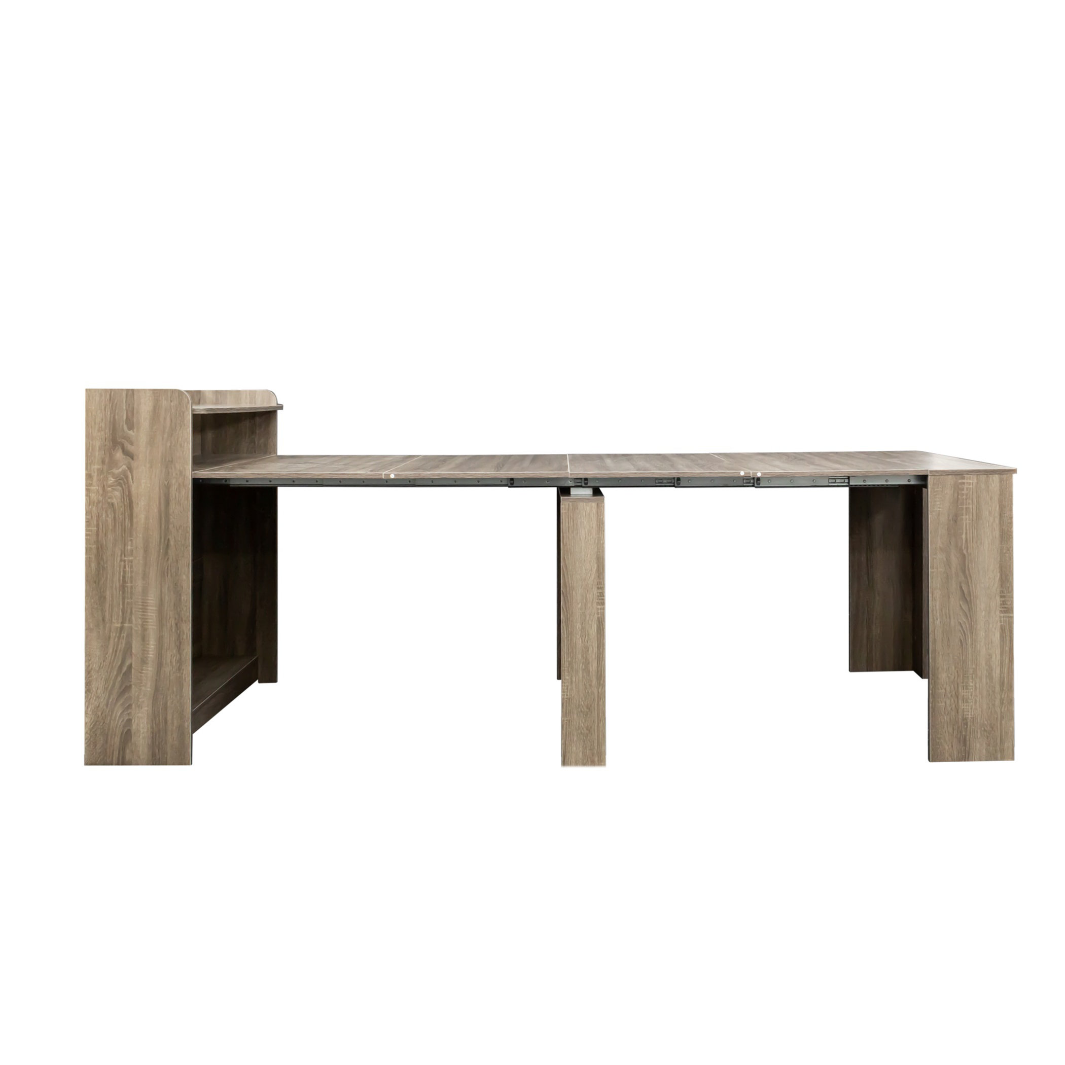 Ivy Bronx Modern Extendable Dining Table With Storage - 15Mm Particle ...
