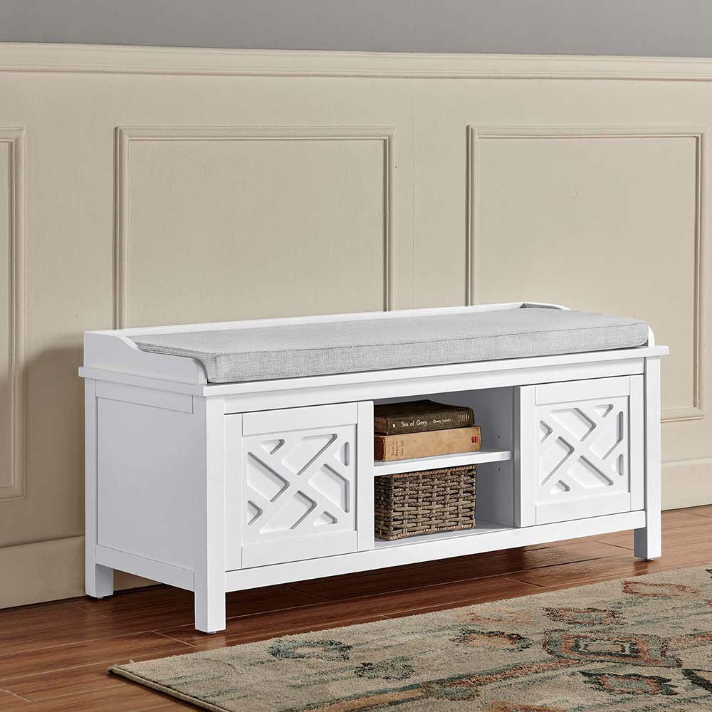 Lark Manor™ Wood Storage Bench With Cushion, Entryway Organization ...