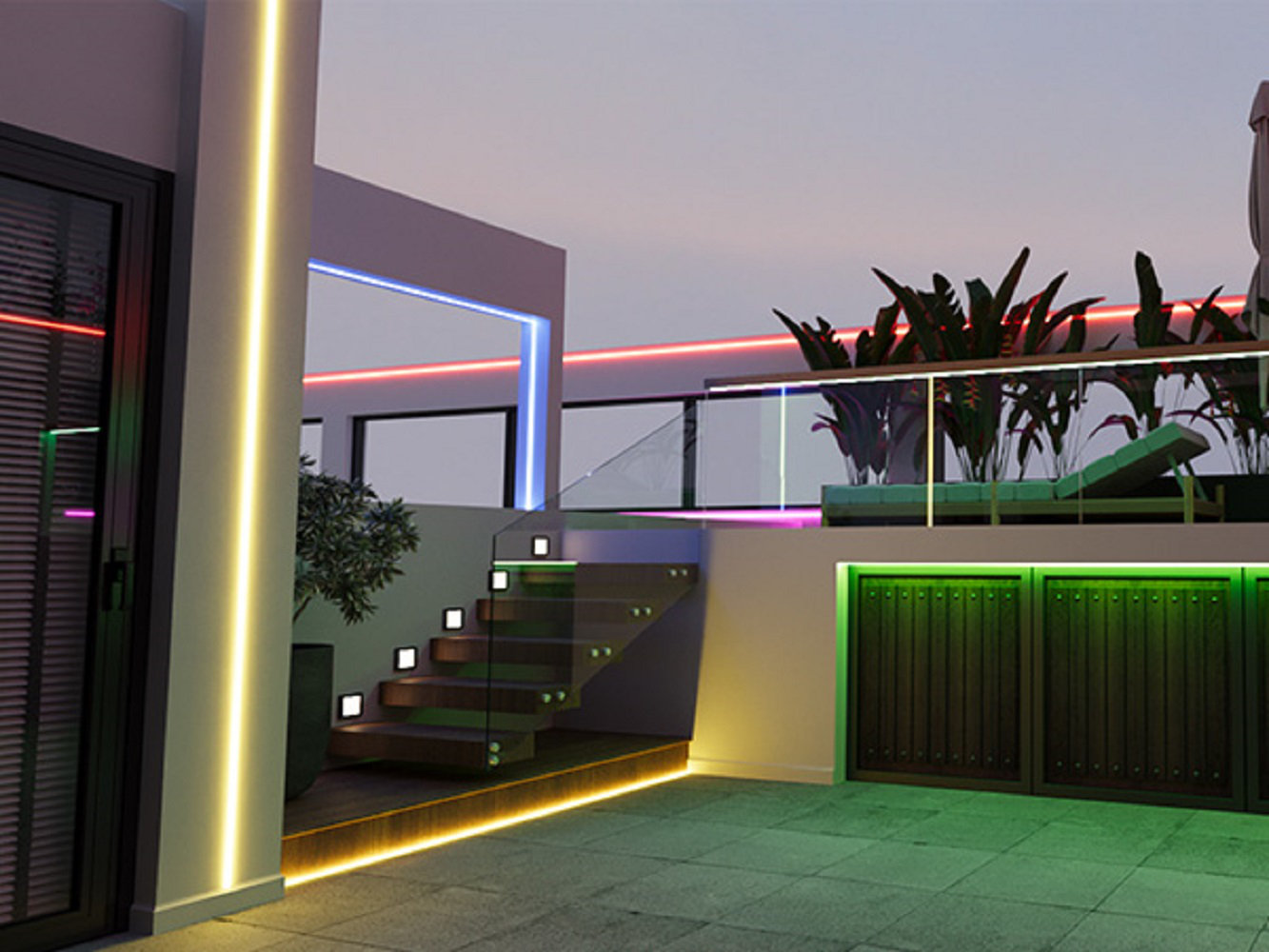 TORCHSTAR 50FT RGB LED Neon Rope Lights, IP67, Outdoor Ambient Lighting ...