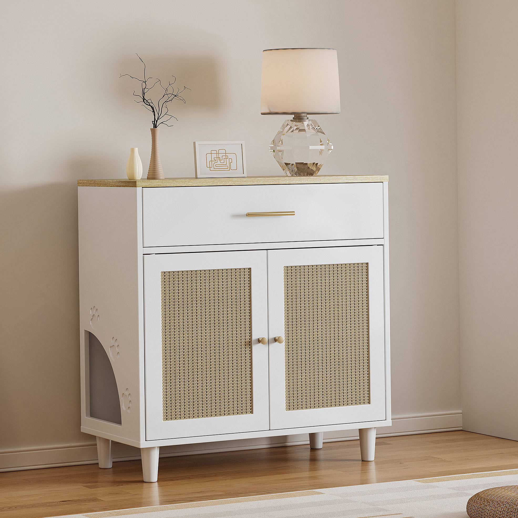 Tucker Murphy Pet™ Cat Litter with Scratch Pad, Hidden Litter Box ...