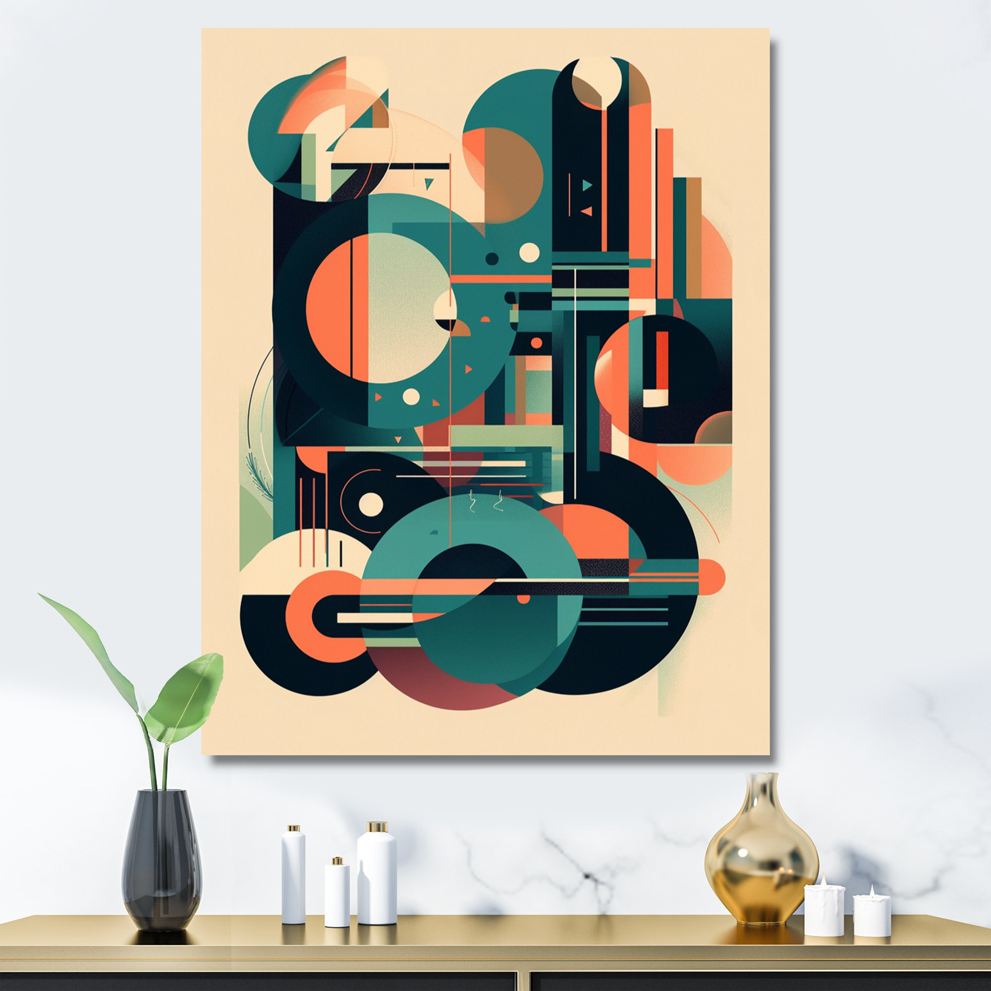 George Oliver Green Peach Elegance II - Minimalism Canvas Art Print ...