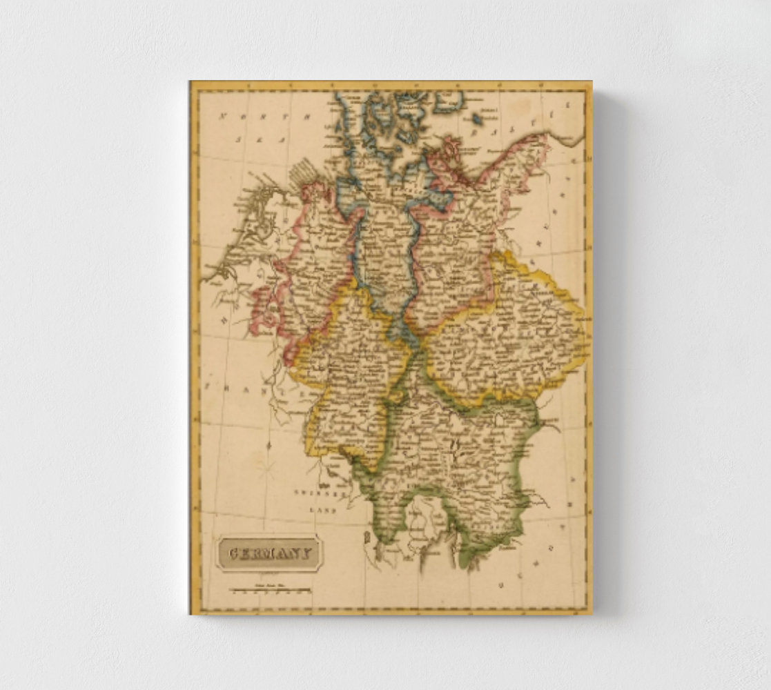 WeFrameArt Germany 1817 By Vintage Maps, Vintage Map Of Germany Poster ...